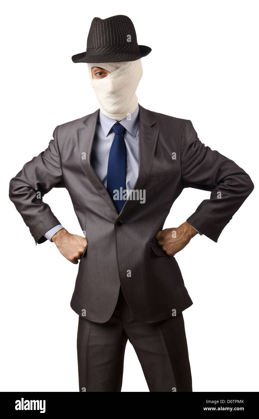 Man covered in medical bandages Stock Photo - Alamy