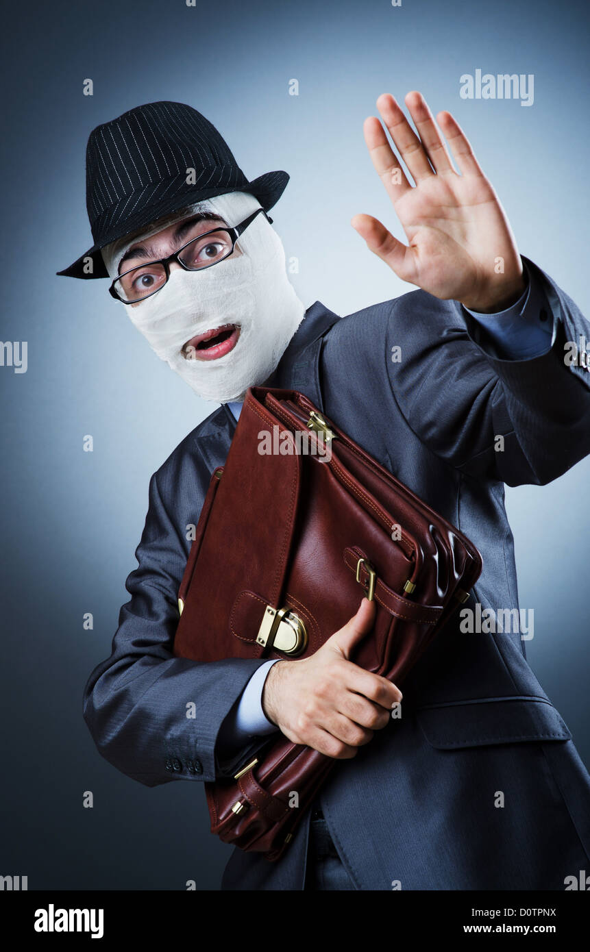 Man covered in medical bandages Stock Photo - Alamy