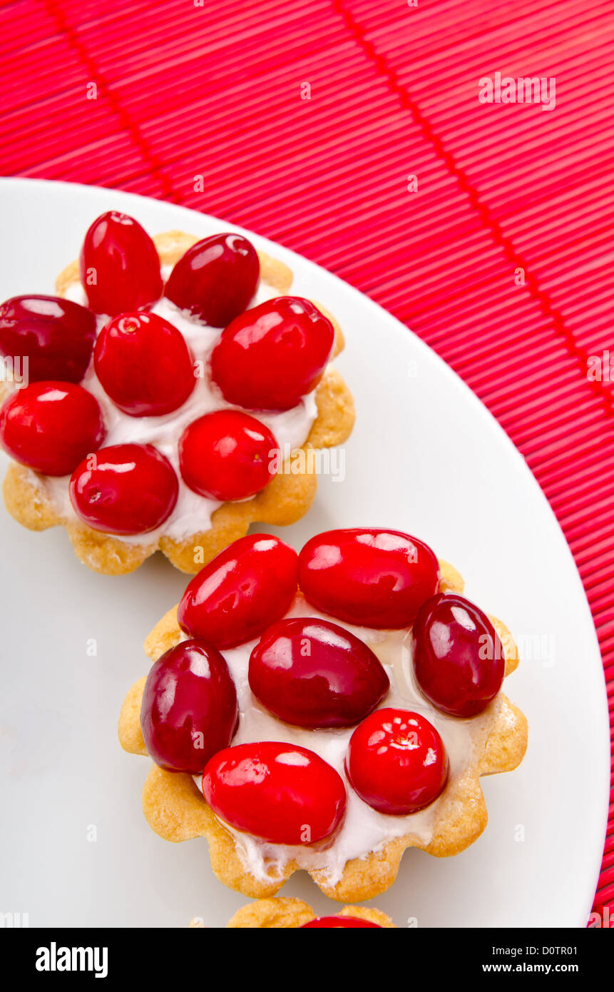 Fruit pastries in the plate Stock Photo - Alamy