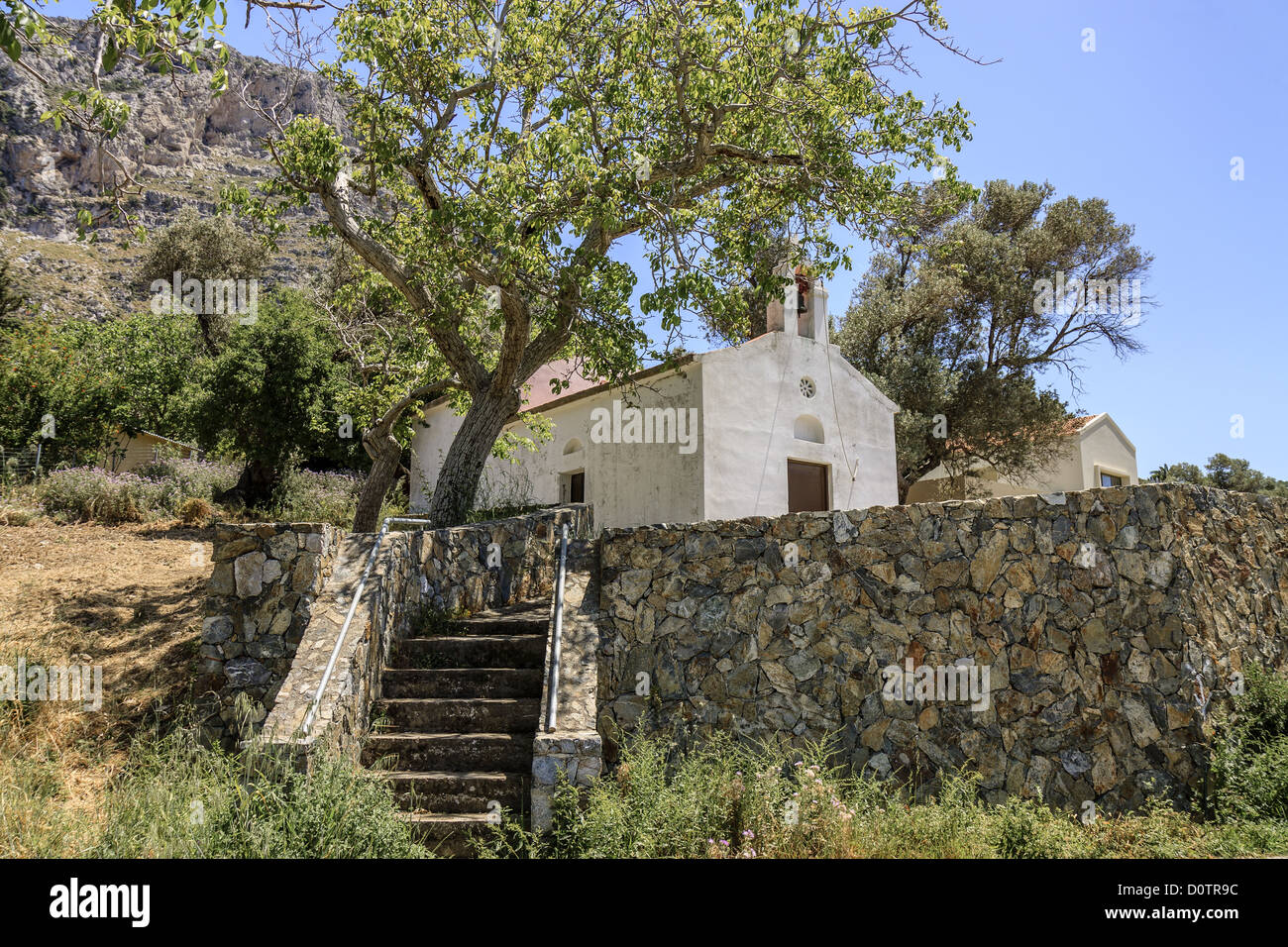 Village Church Spili Crete Stock Photo - Alamy