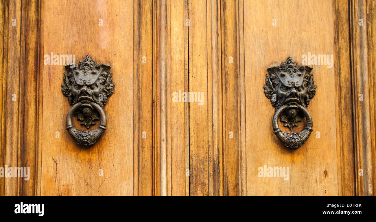 Devil Head Door Knocker Stock Photo - Alamy