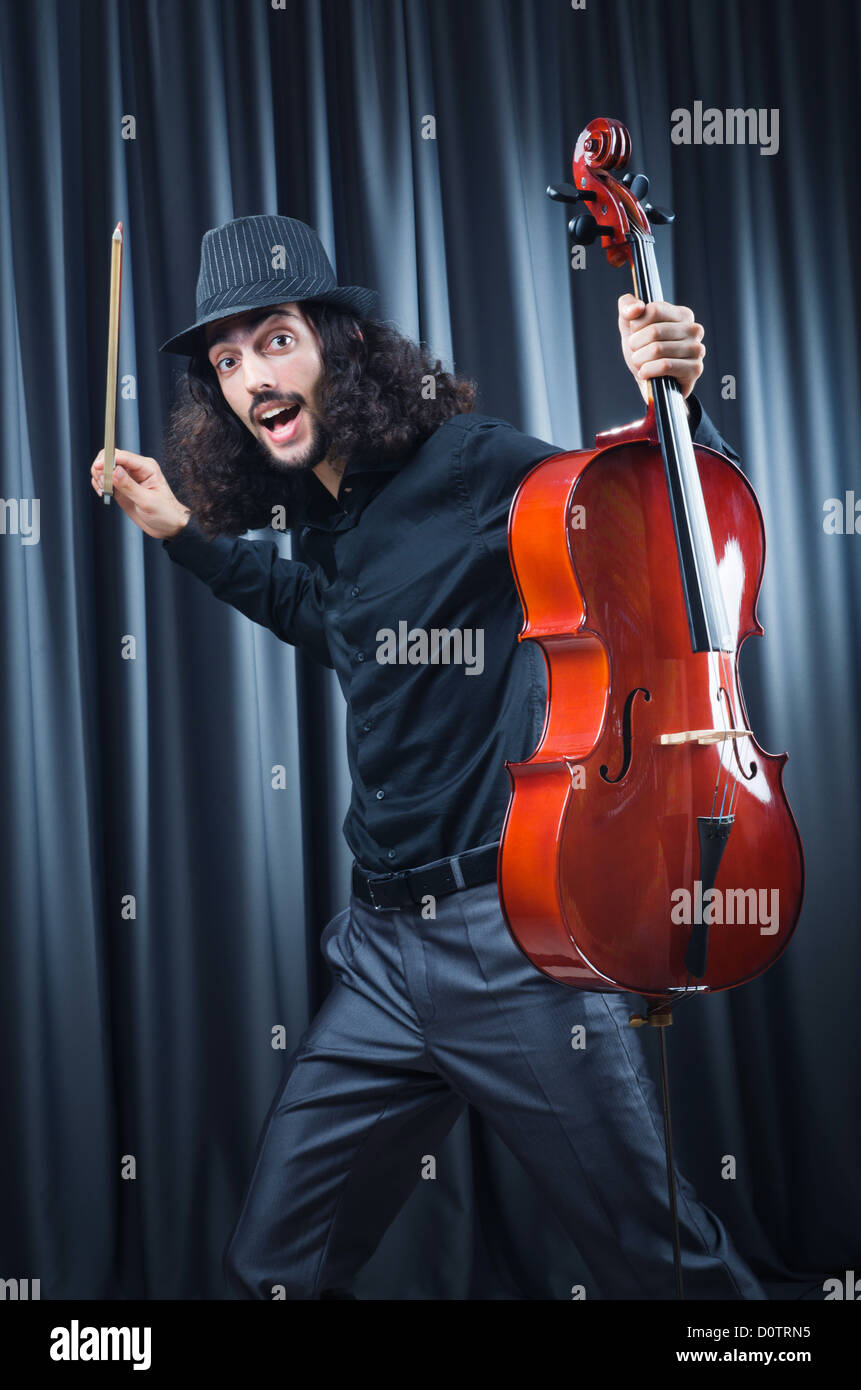 Man playing the cello Stock Photo - Alamy