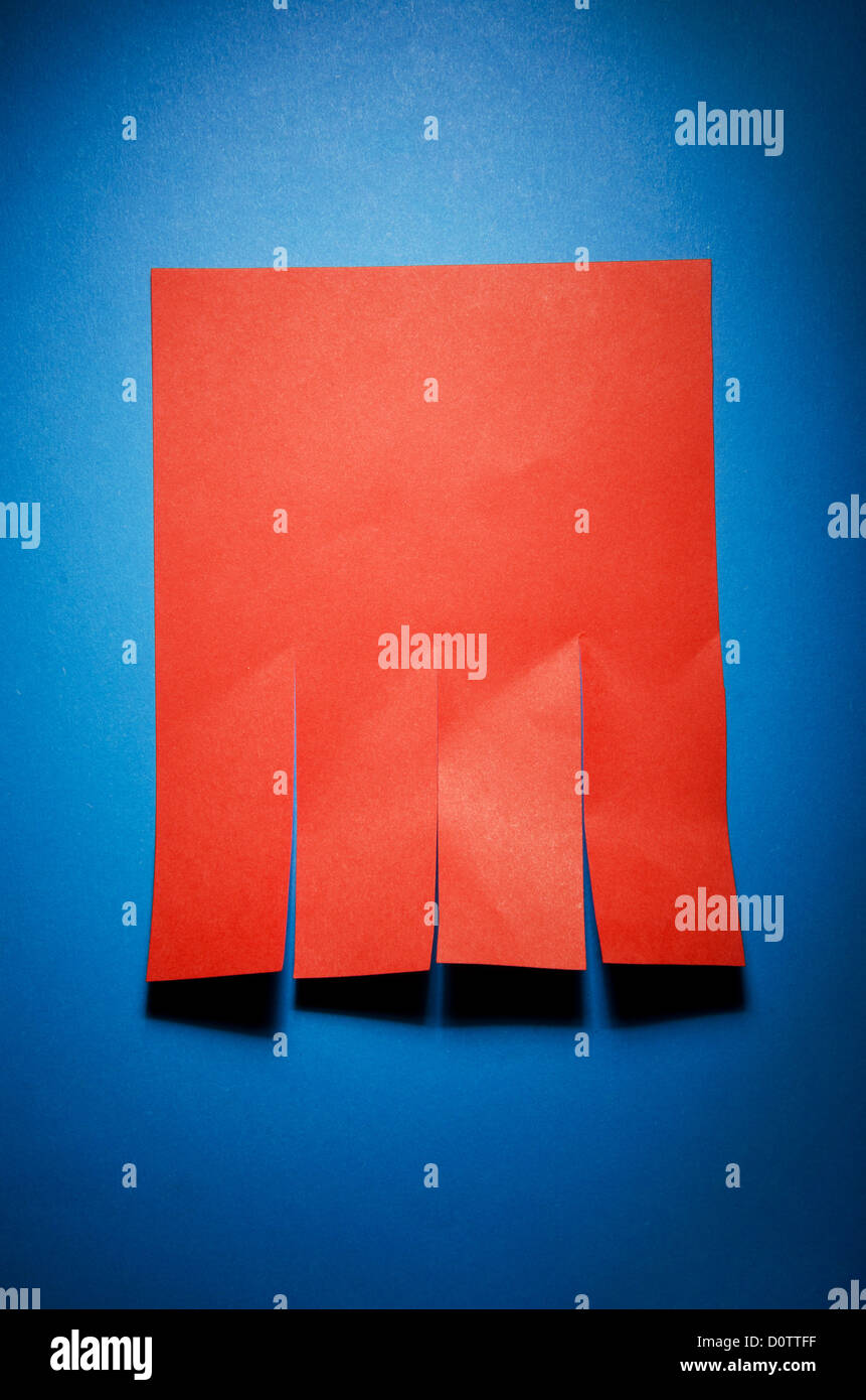 Tear off paper notice on the wall Stock Photo - Alamy