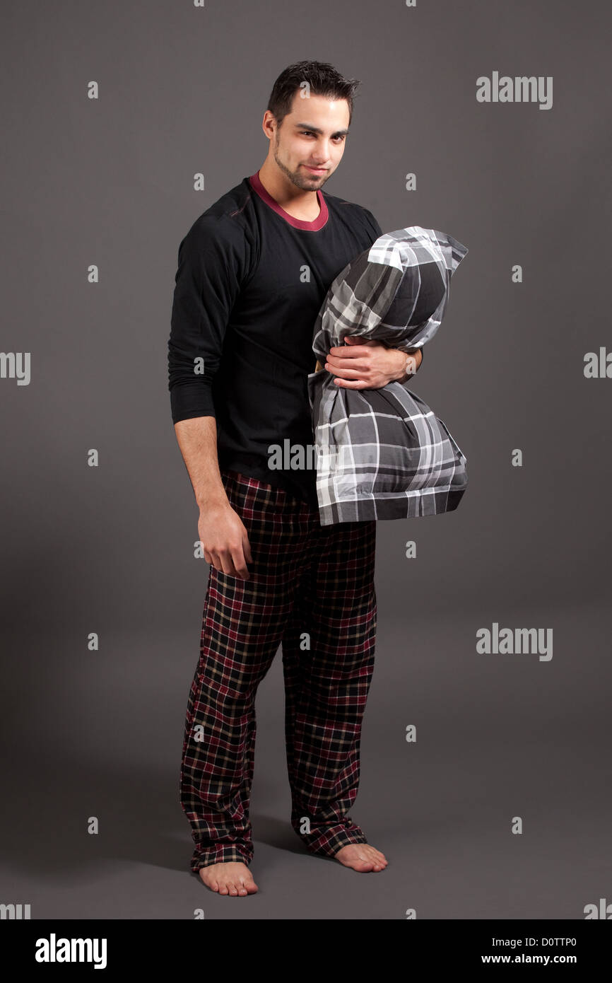 Man in Pajamas Stock Photo - Alamy