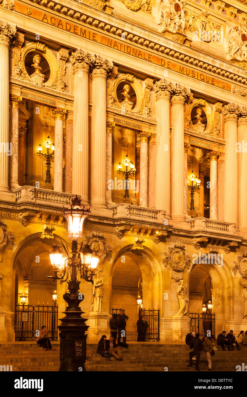 Evening at Palais Garnier - the Opera House, Paris France Stock Photo ...