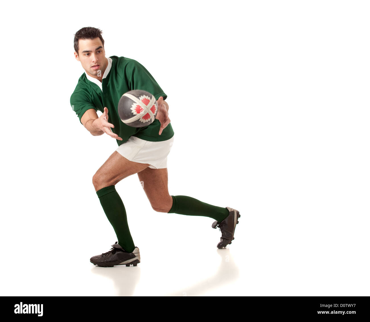 Rugby player passing ball man hi-res stock photography and images - Alamy
