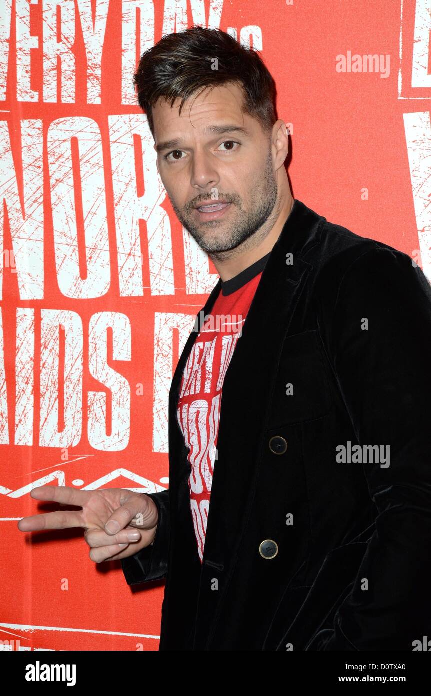 New York, USA. 30th November 2012. Ricky Martin at a public appearance ...