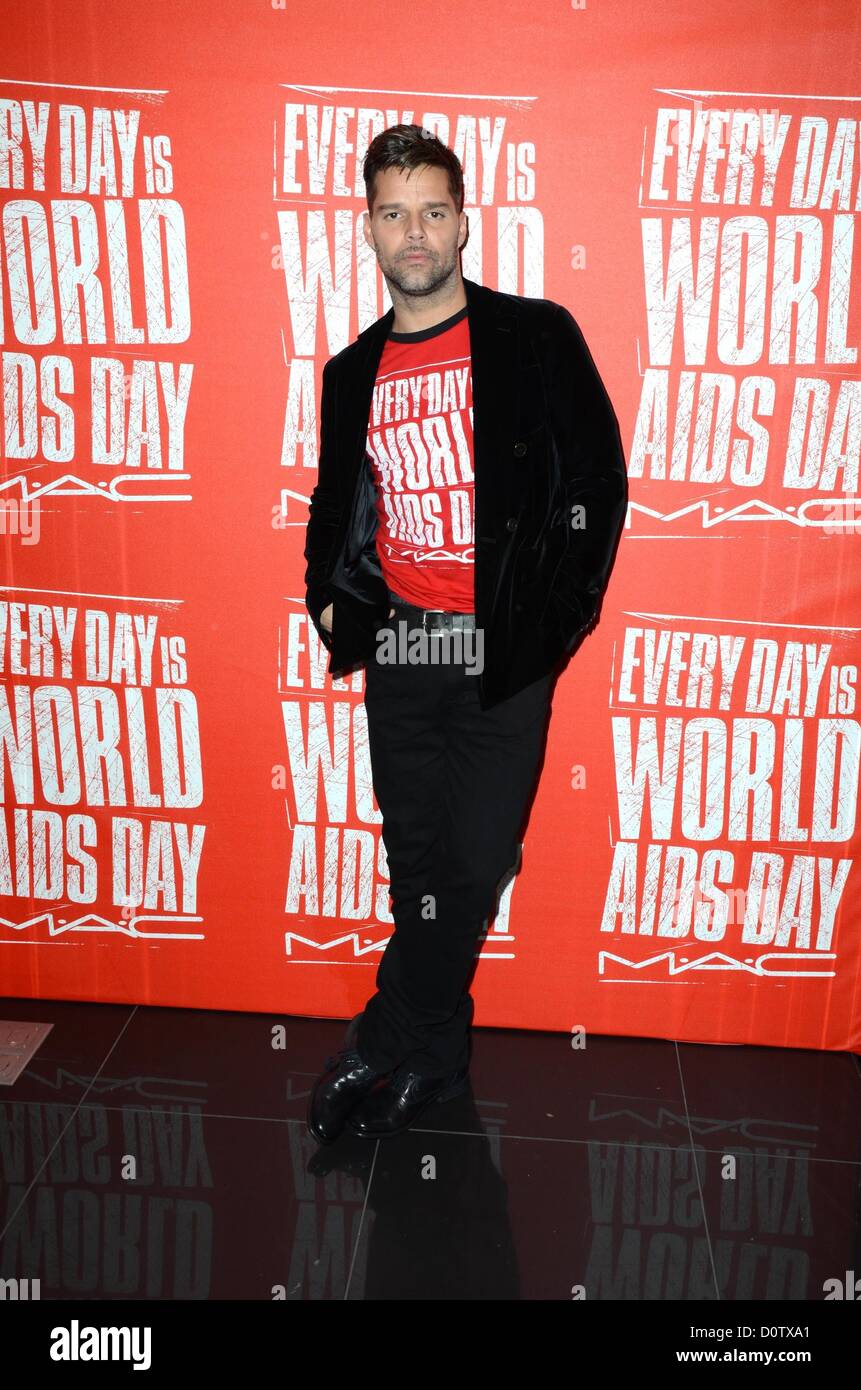 New York, USA. 30th November 2012. Ricky Martin at a public appearance ...