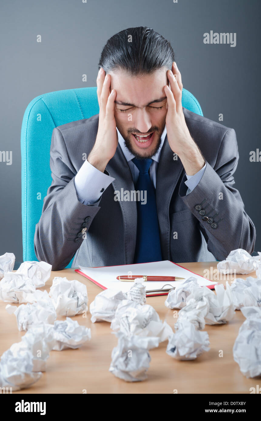 Person throwing lot crumpled paper hi-res stock photography and images ...