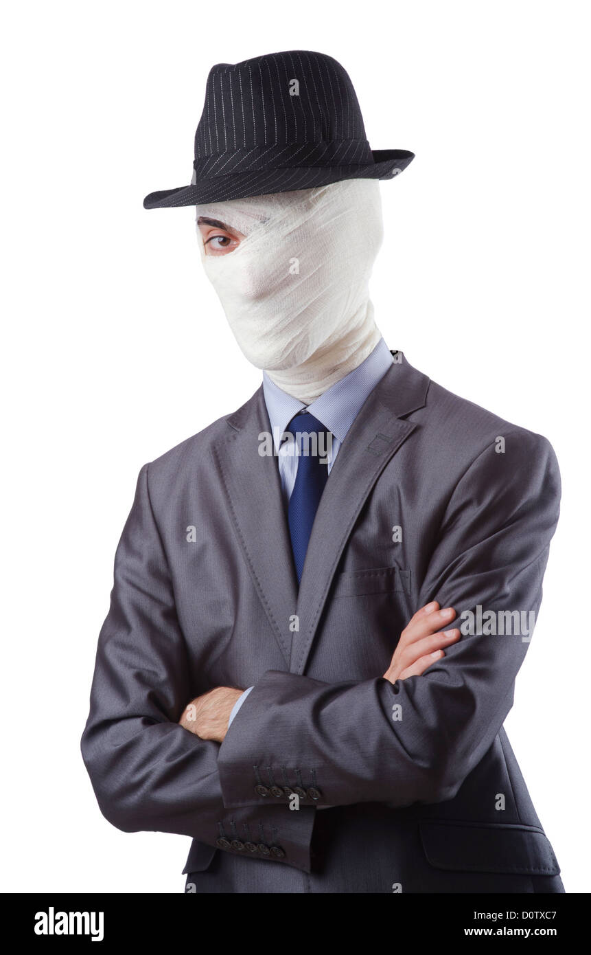 Man covered in medical bandages Stock Photo - Alamy