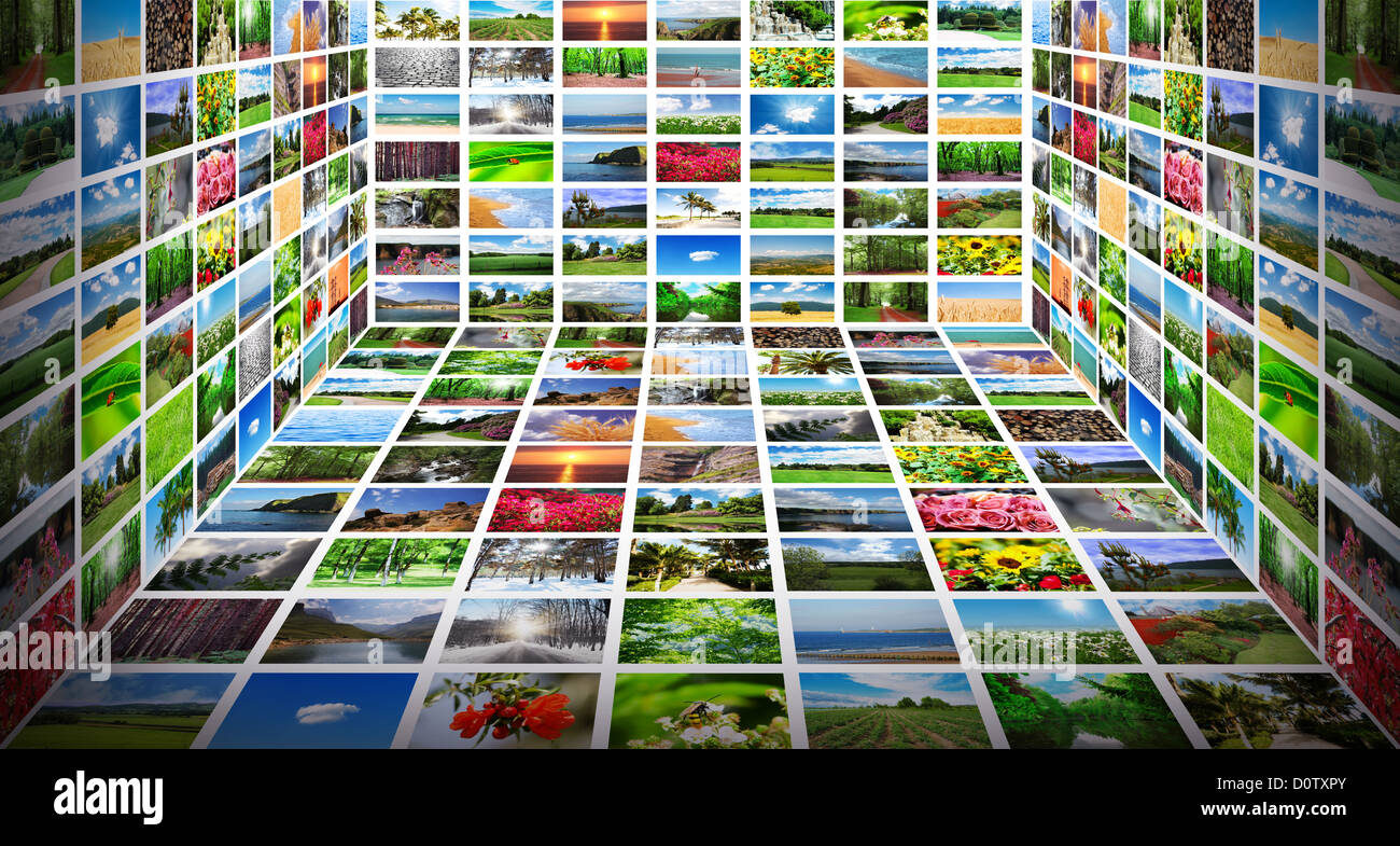 Collage of many nature photos Stock Photo - Alamy