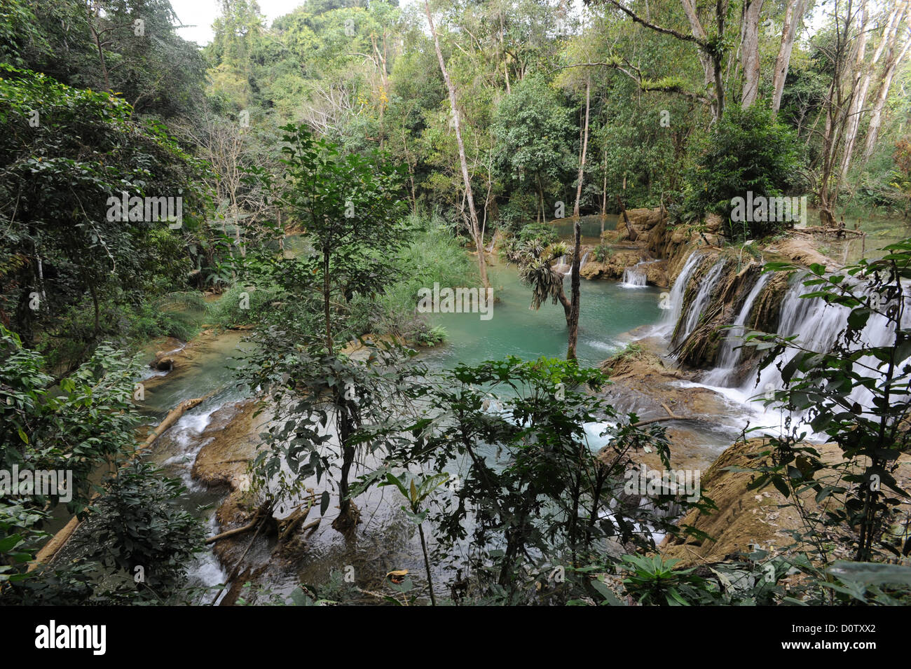 Laos, Asia, Luang Prabang, Xiagnabouli, river, flow, nature, waterfall ...
