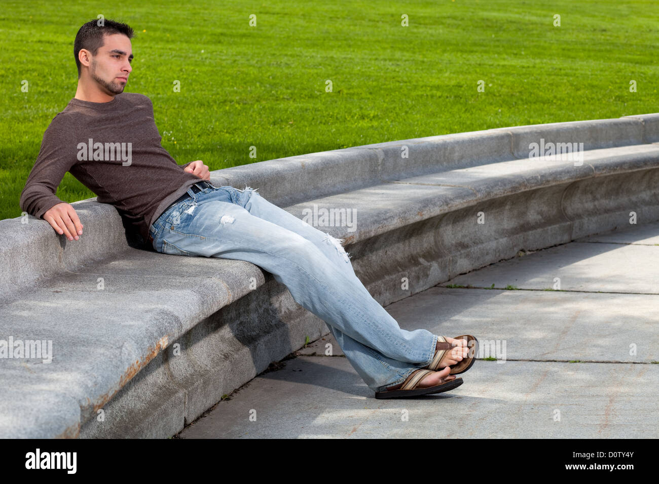 Young Man Outside Stock Photo - Alamy
