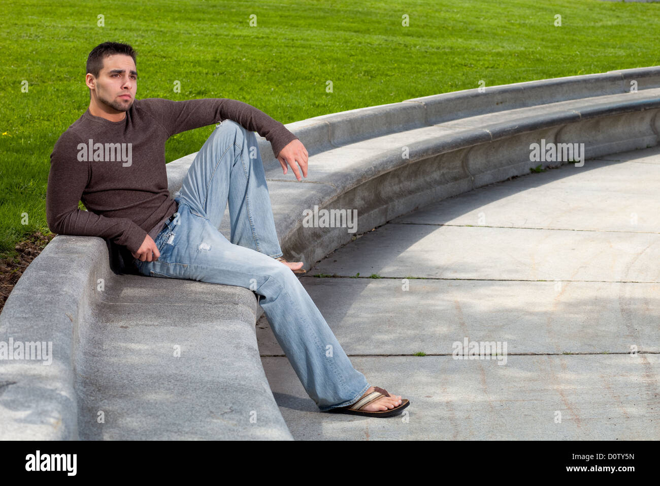 Young Man Outside Stock Photo - Alamy
