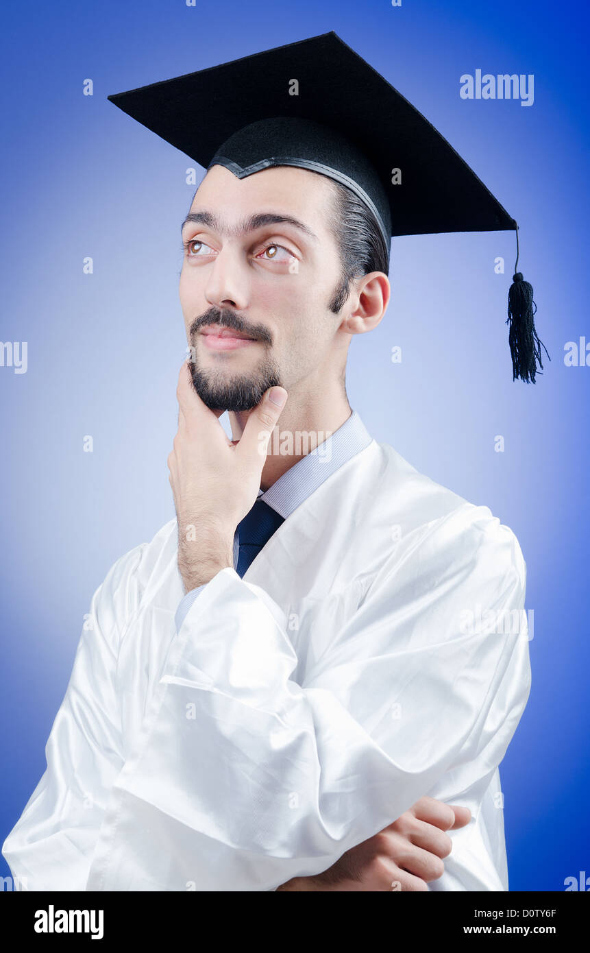 Young male student graduate Stock Photo - Alamy