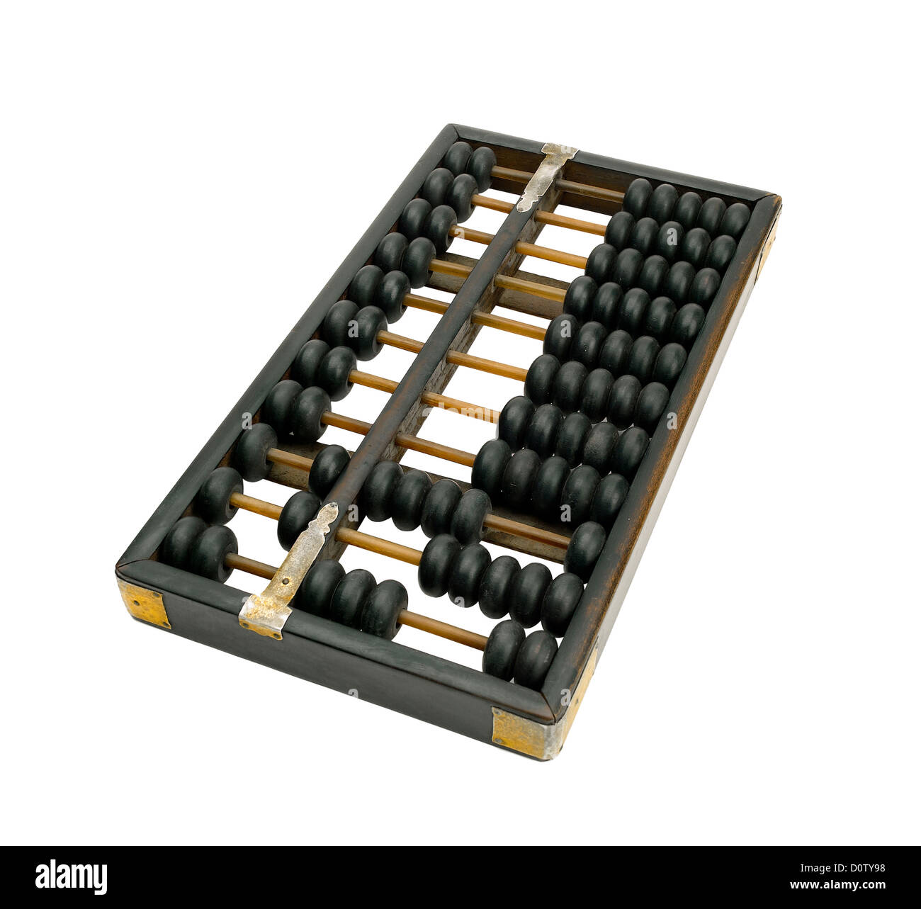 Old abacus isolated on white background Stock Photo - Alamy