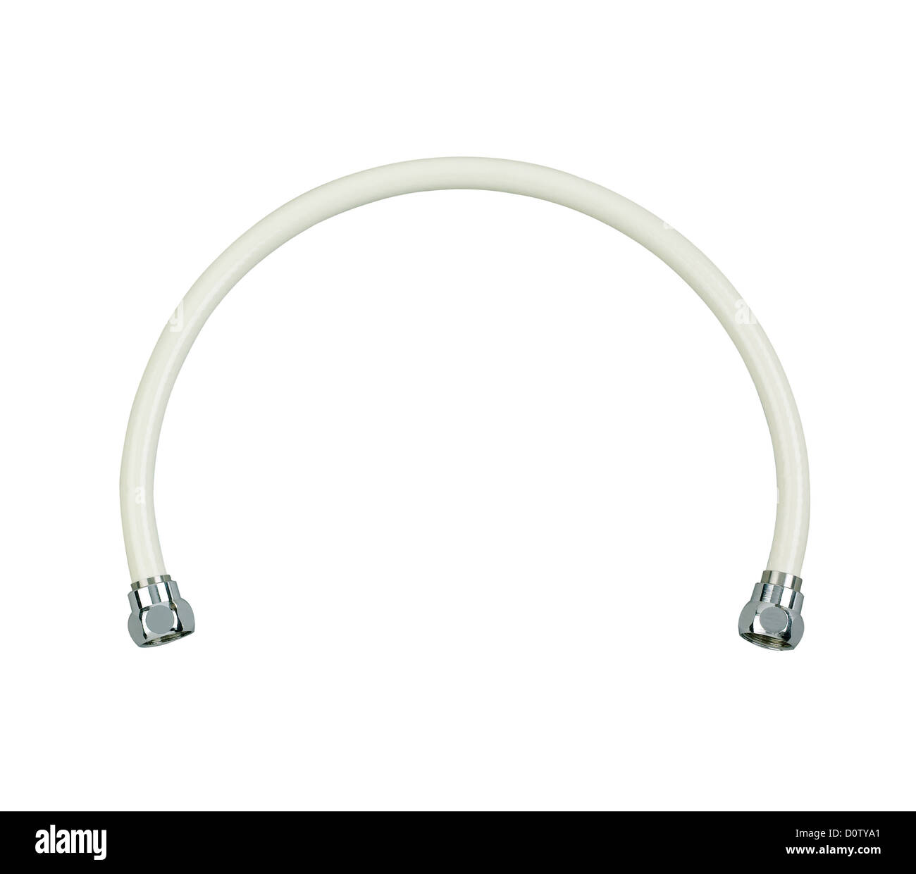 The bathroom accessory, the cable connects from hose to faucets Stock ...