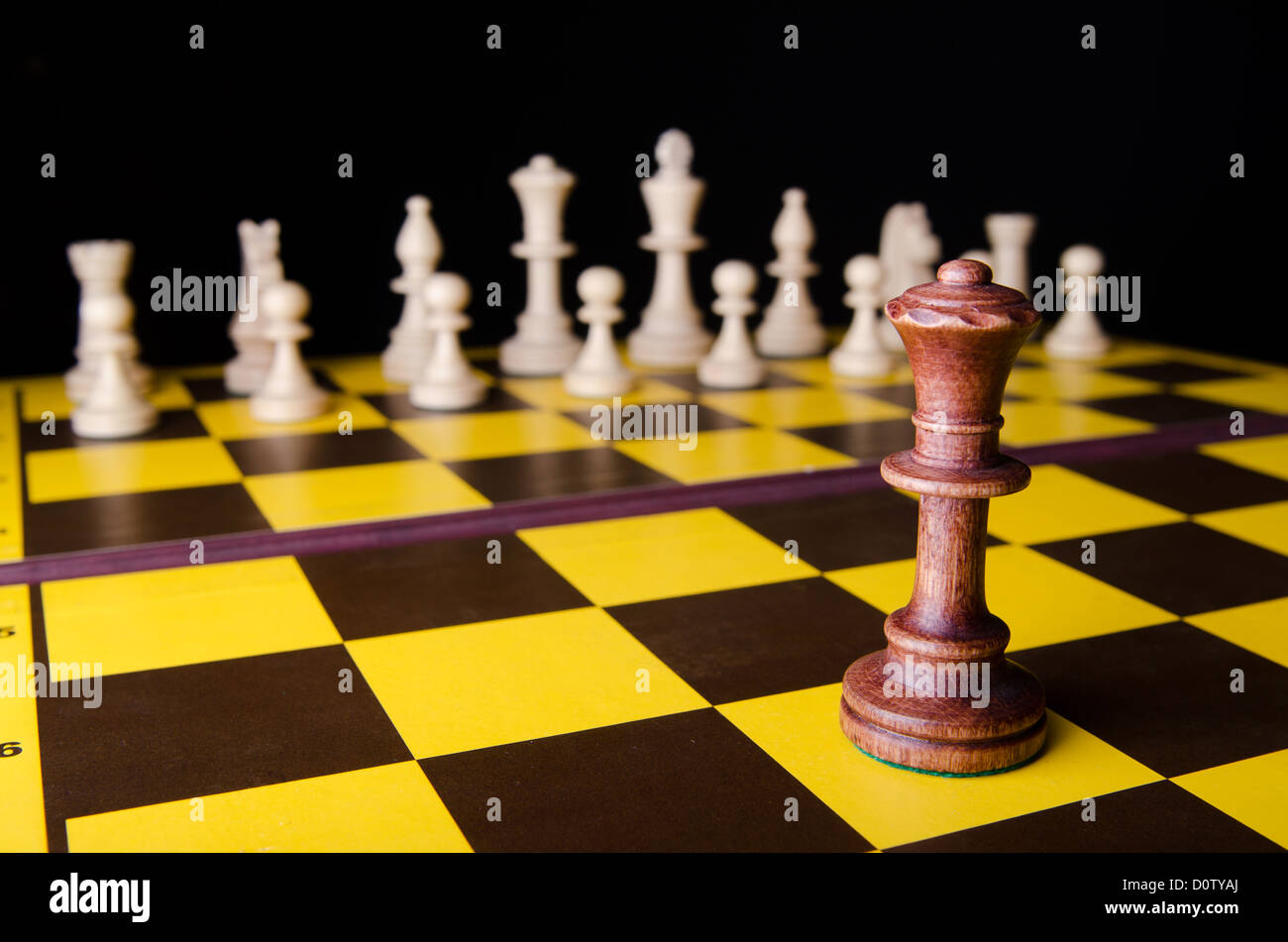 Concept of chess game with pieces Stock Photo - Alamy
