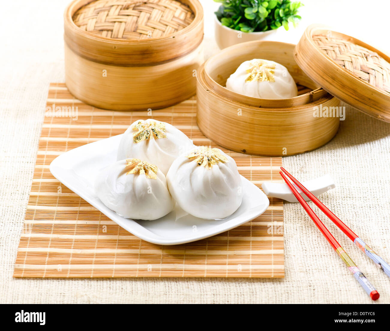 Dumpling a great asian steaming food menu Stock Photo - Alamy