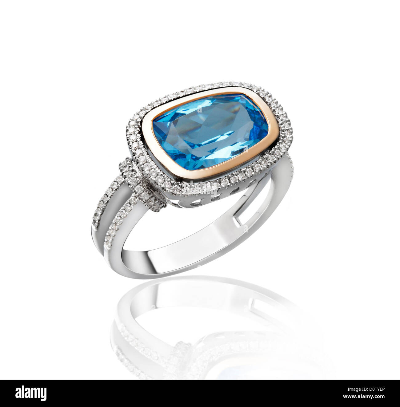 Nice and most beautiful sapphire ring isolates on white Stock Photo - Alamy