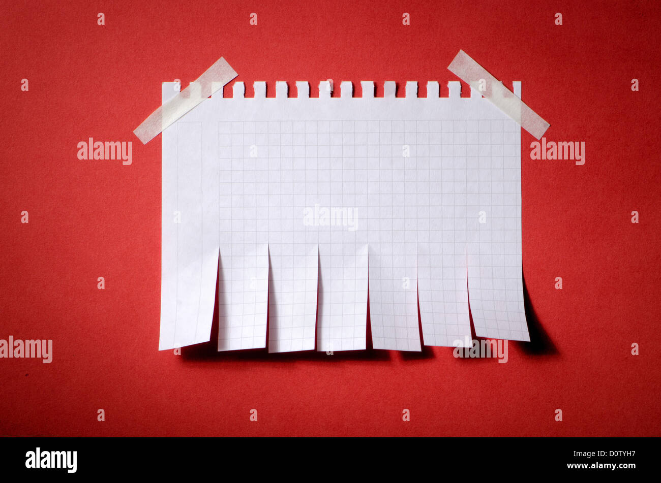 Tear off paper notice on the wall Stock Photo - Alamy