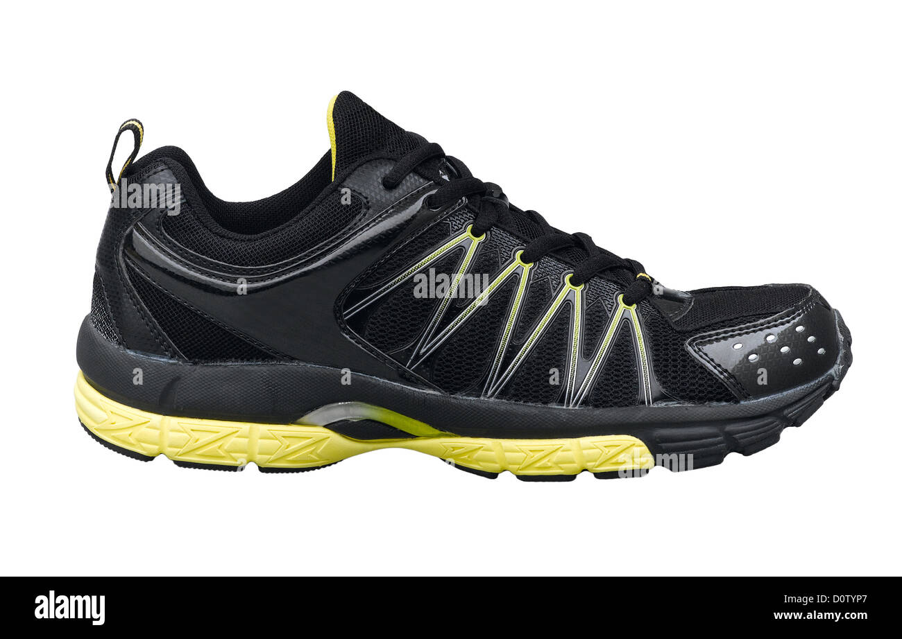 Black leather running shoes hi-res stock photography and images - Alamy