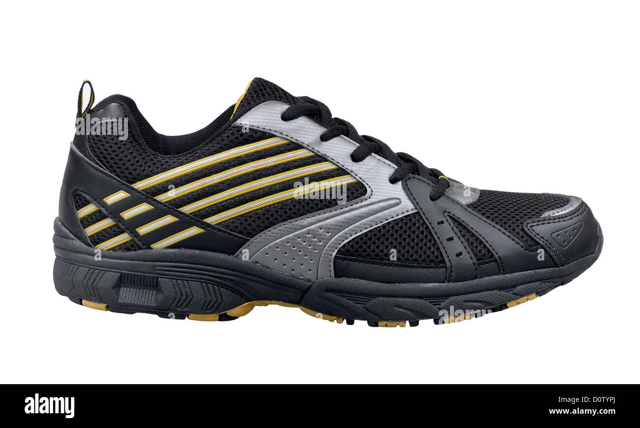 Black leather running shoes hi-res stock photography and images - Alamy