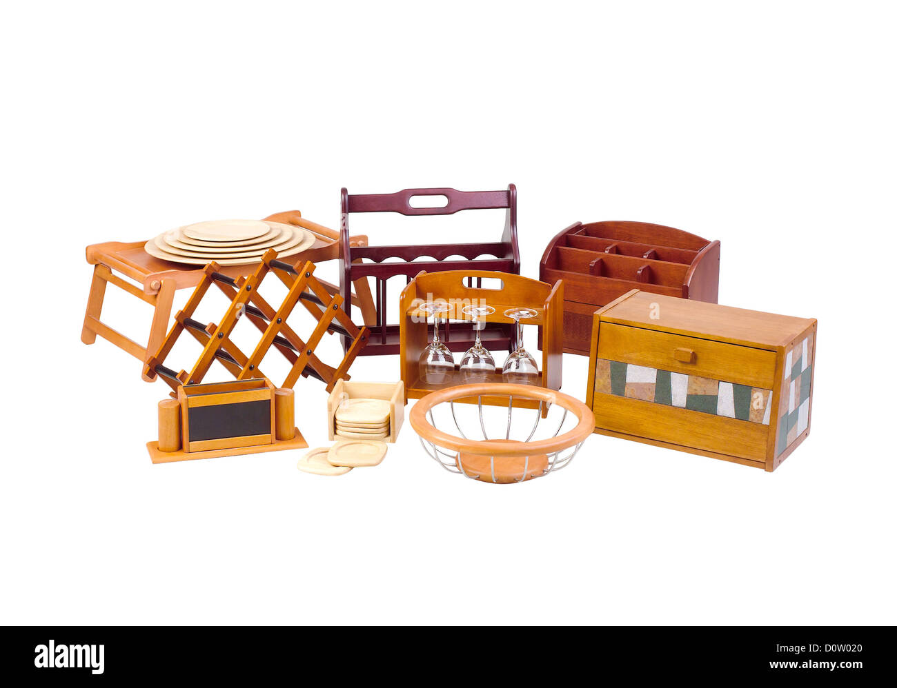 handicraft utensil woodworks to use in the kitchen Stock Photo - Alamy