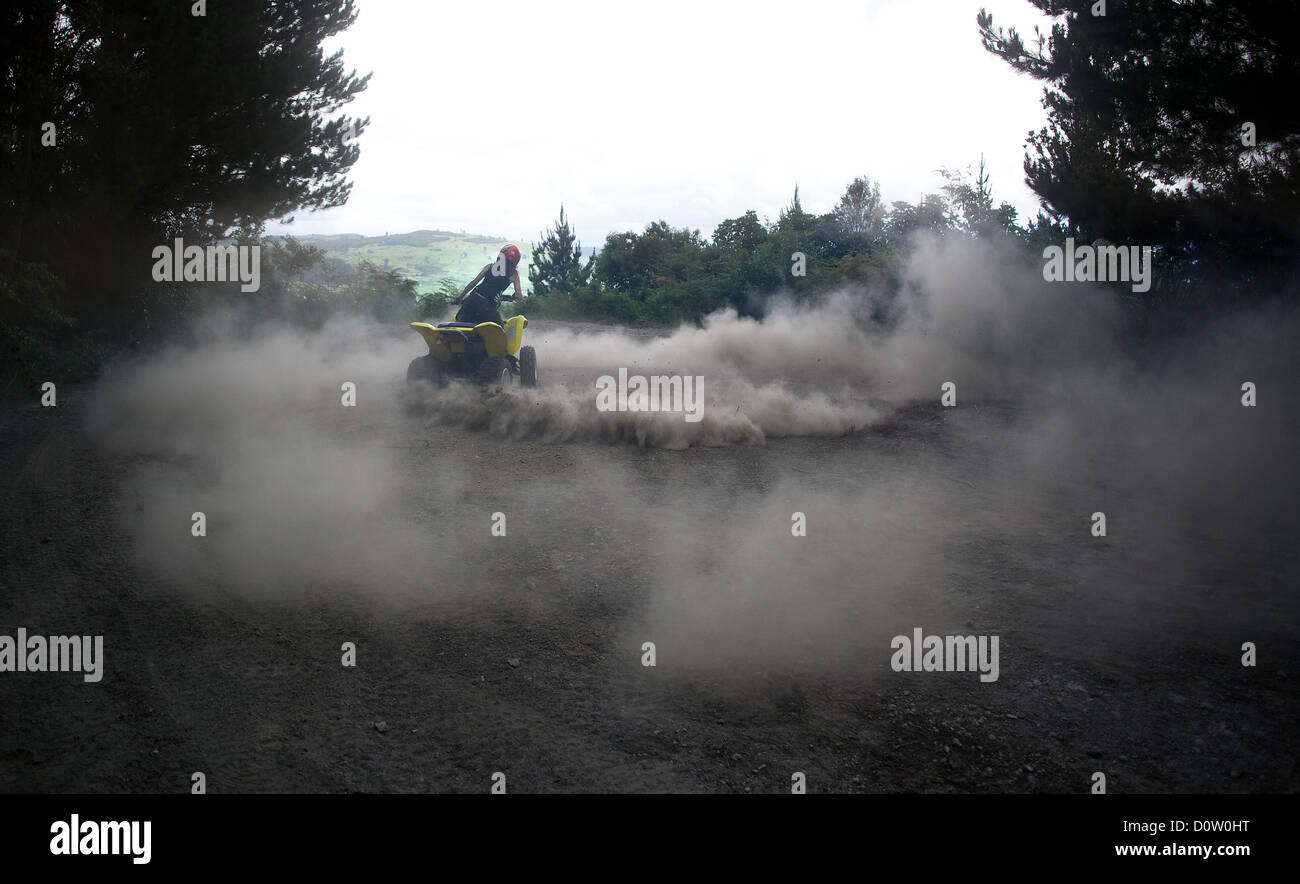 Quad Bikers in action on a quad bike course near Taupo with Taupo Quad ...