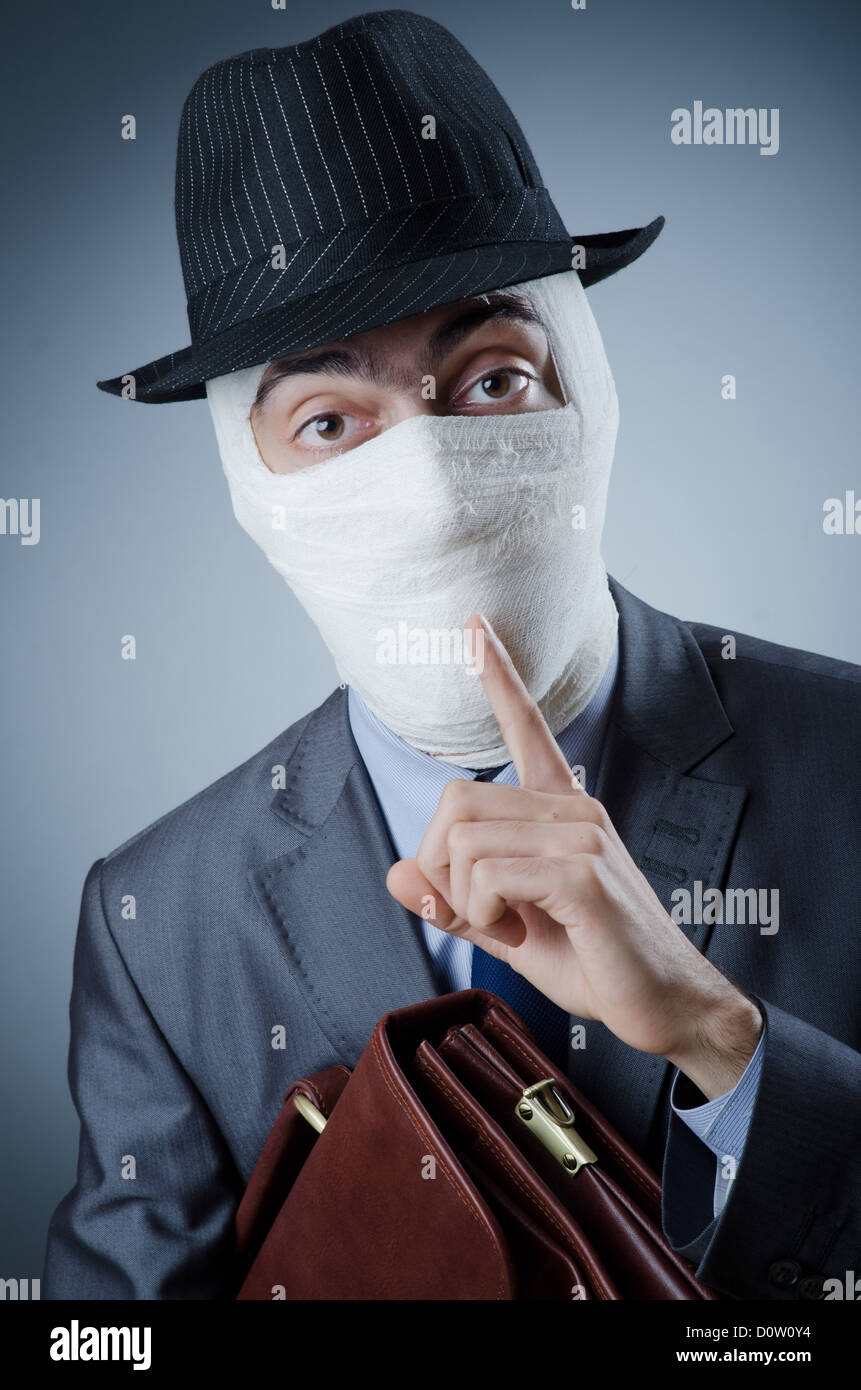 Man covered in medical bandages Stock Photo - Alamy