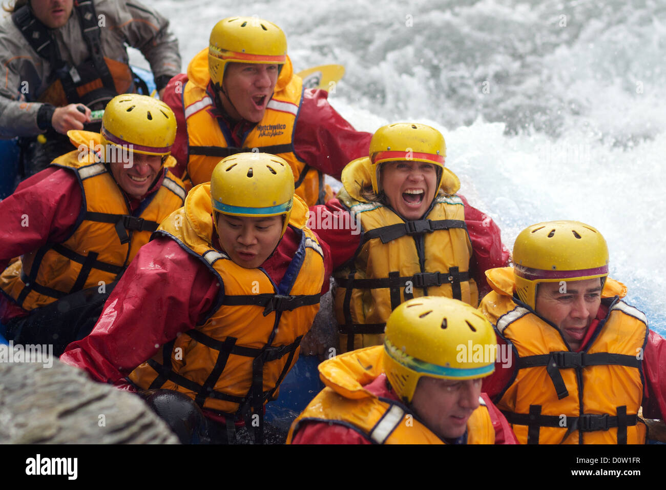 White water rafting Shotover River near Queenstown South Island New ...