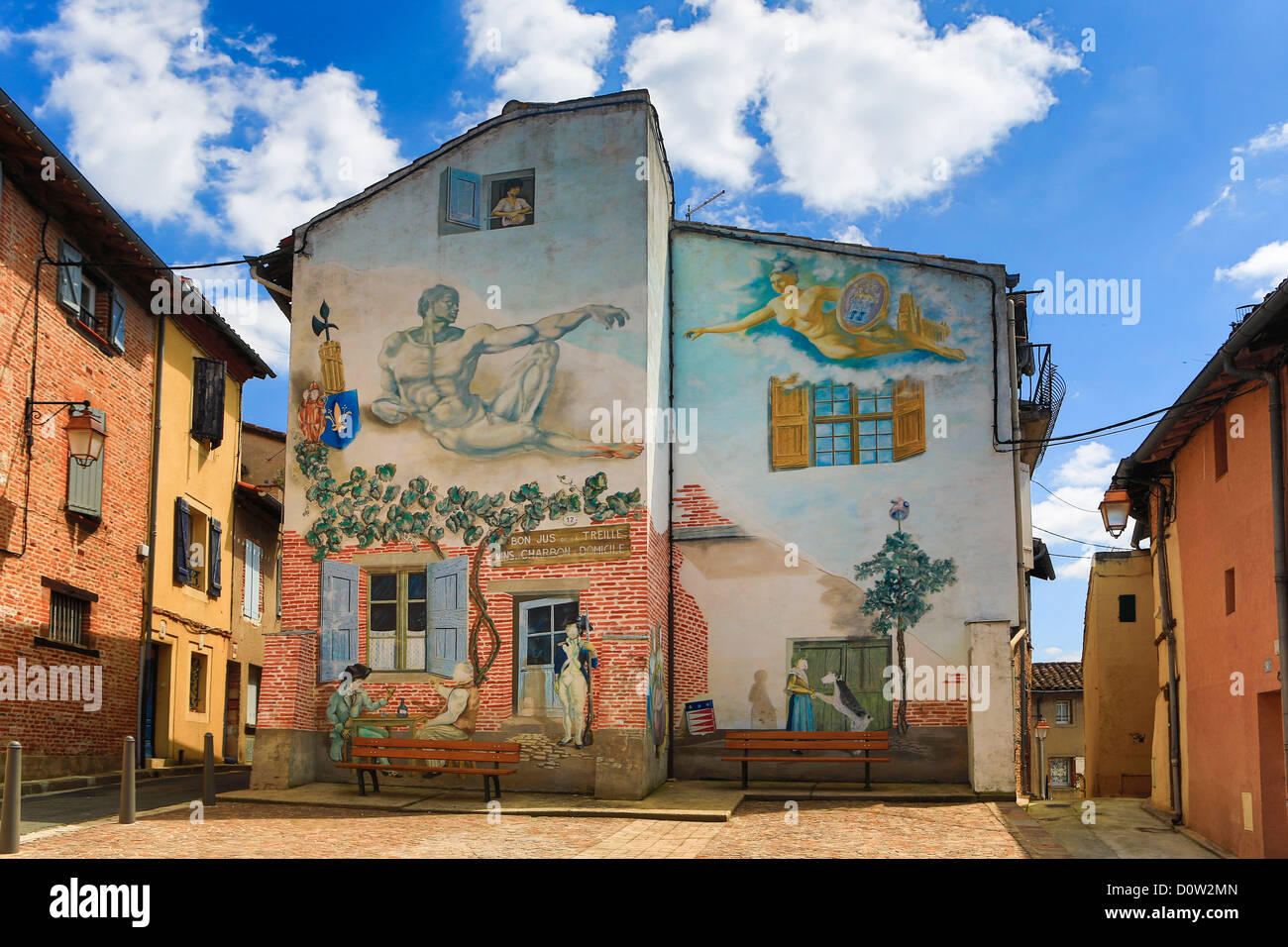 Old town mural hi-res stock photography and images - Alamy