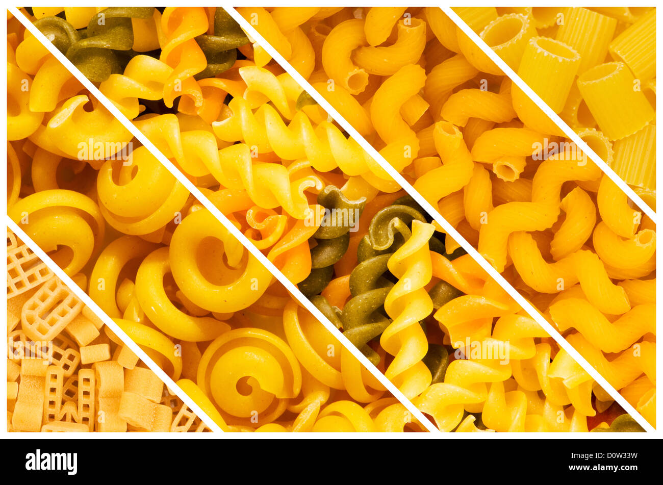 Set of various pasta backgrounds Stock Photo - Alamy