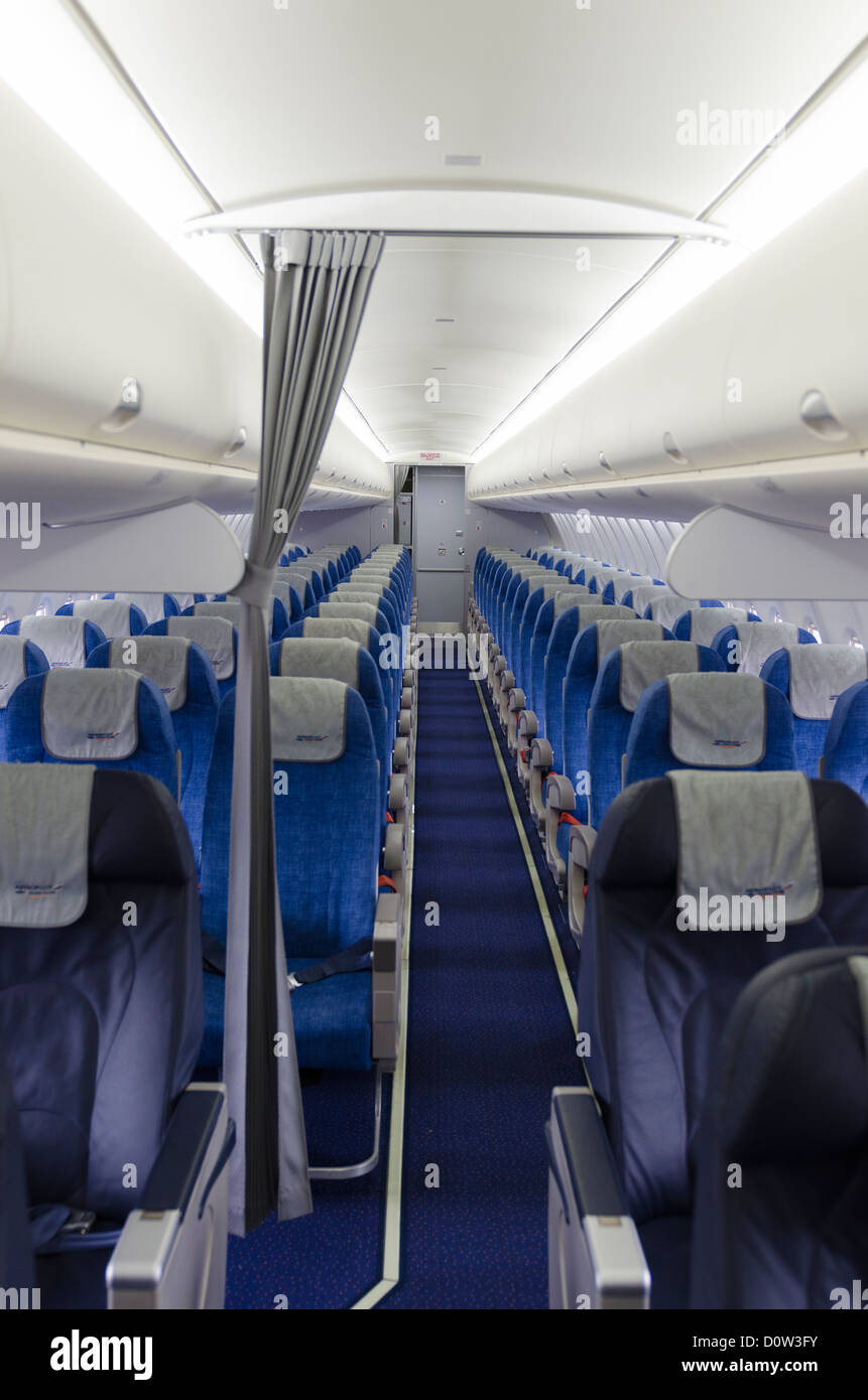 sukhoy superjet 100 ssj-100 cabin Stock Photo - Alamy