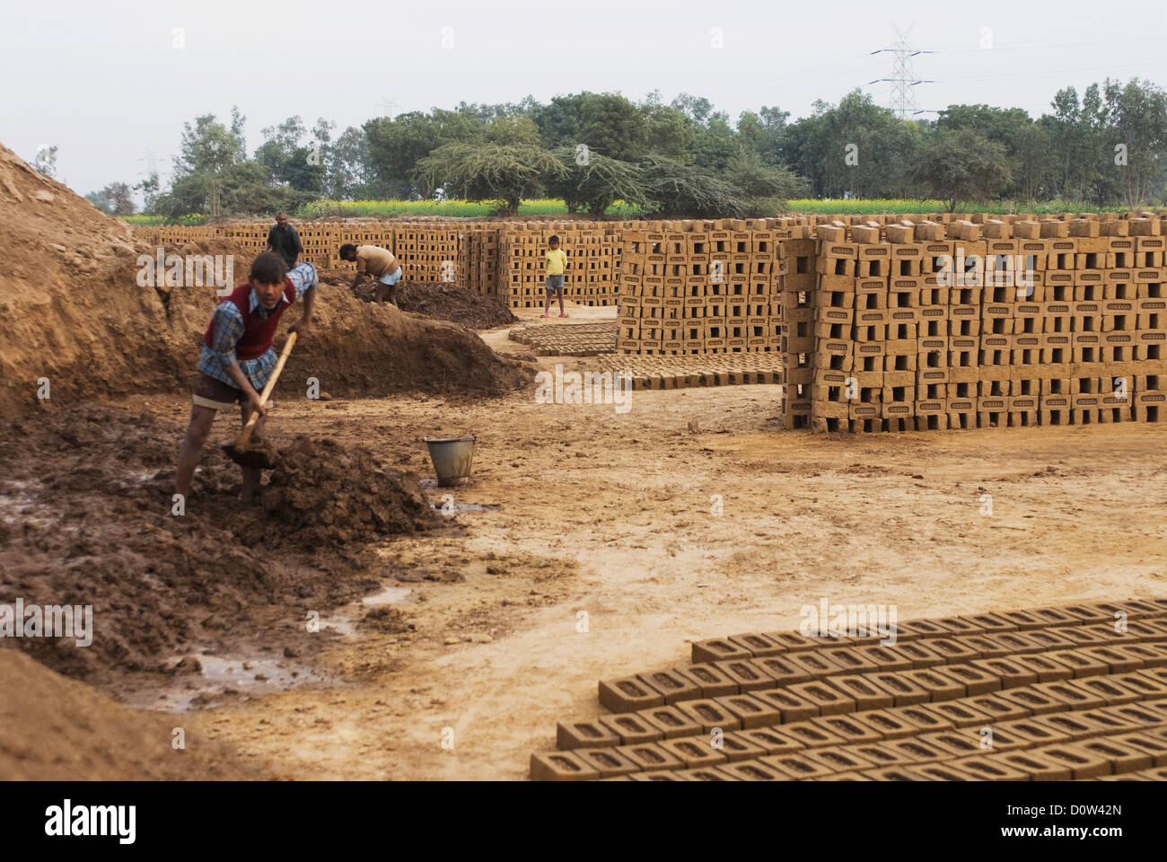 Manufacturing brick industry stack abundance hi-res stock photography ...