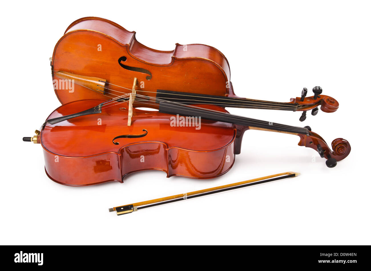 Musical instruments isolated on white Stock Photo - Alamy