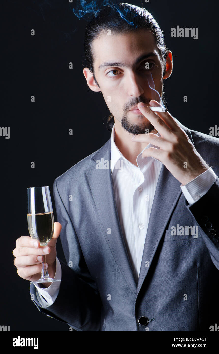 Man tasting wine in glass Stock Photo - Alamy