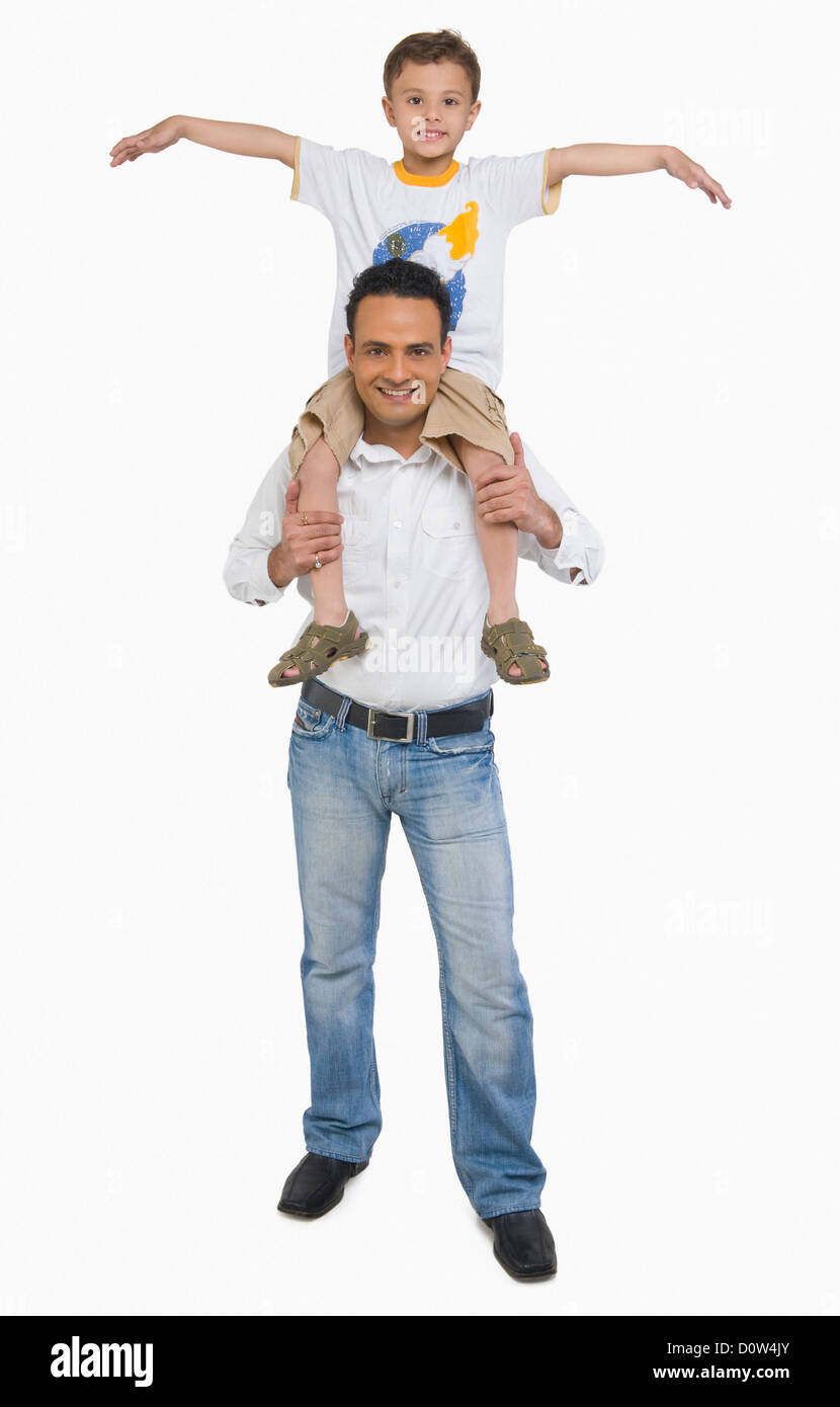 Father carrying child arm Cut Out Stock Images & Pictures - Alamy