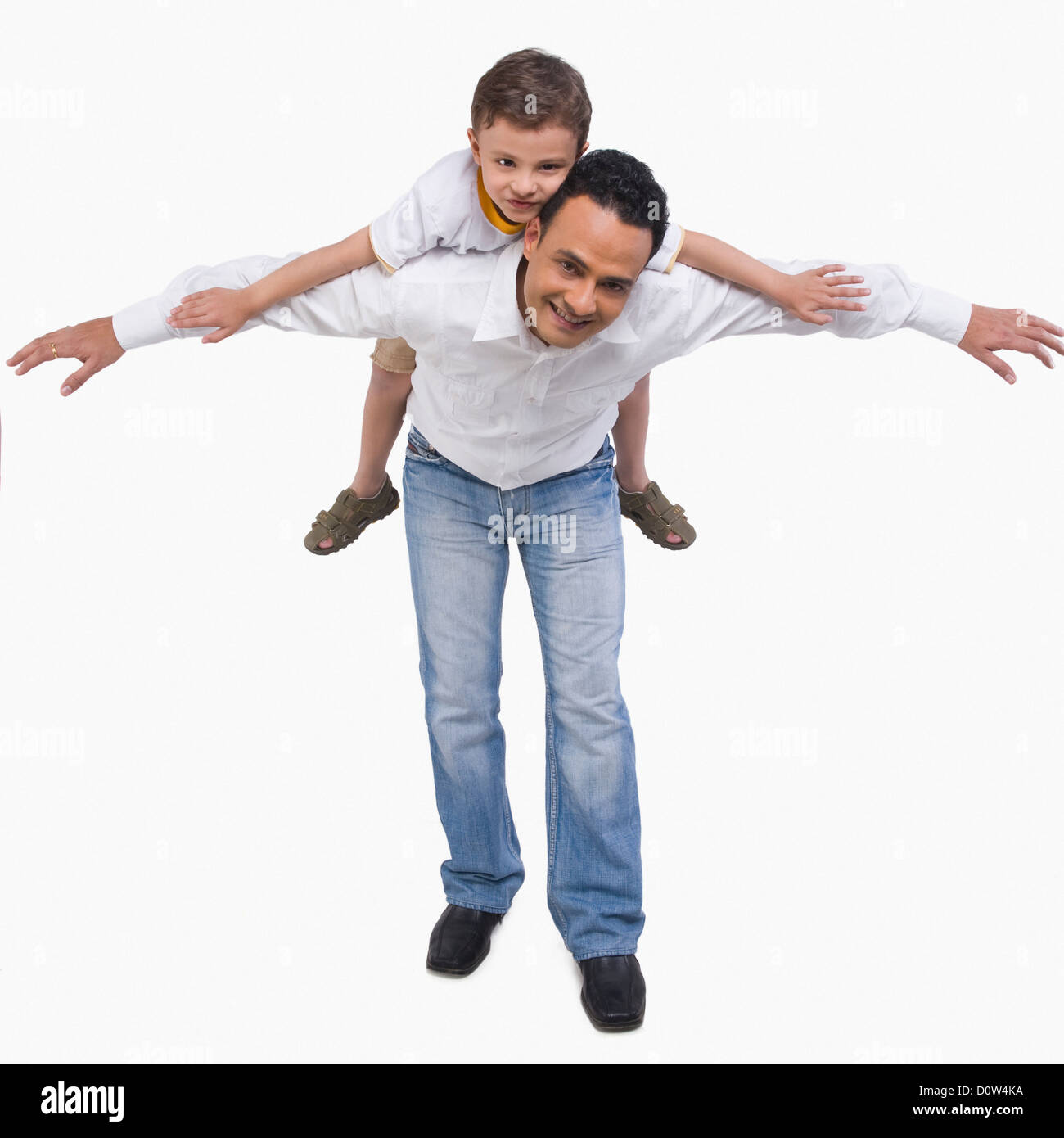 Father carrying child arm Cut Out Stock Images & Pictures - Alamy
