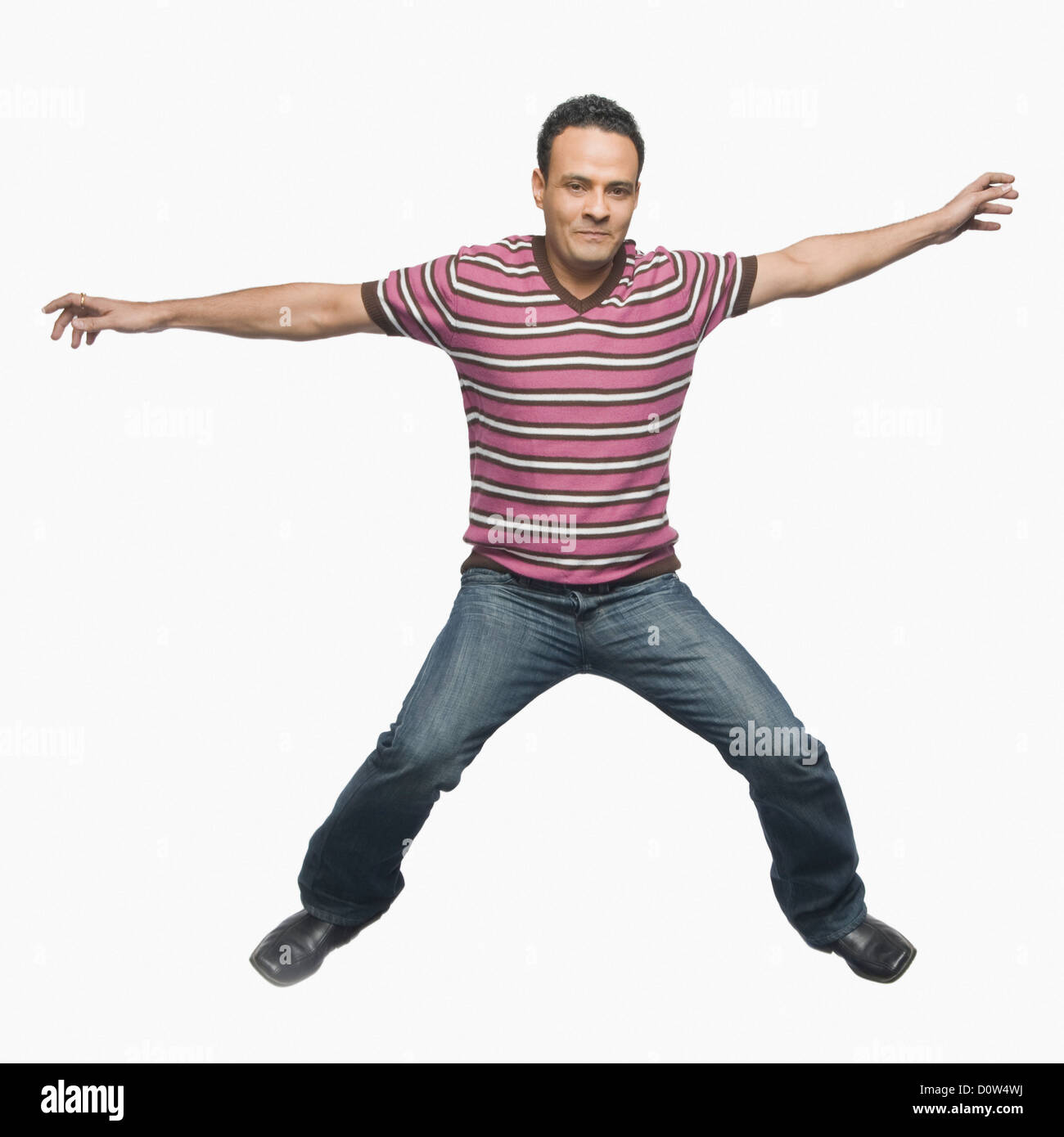 Woman jump on man Cut Out Stock Images & Pictures - Alamy