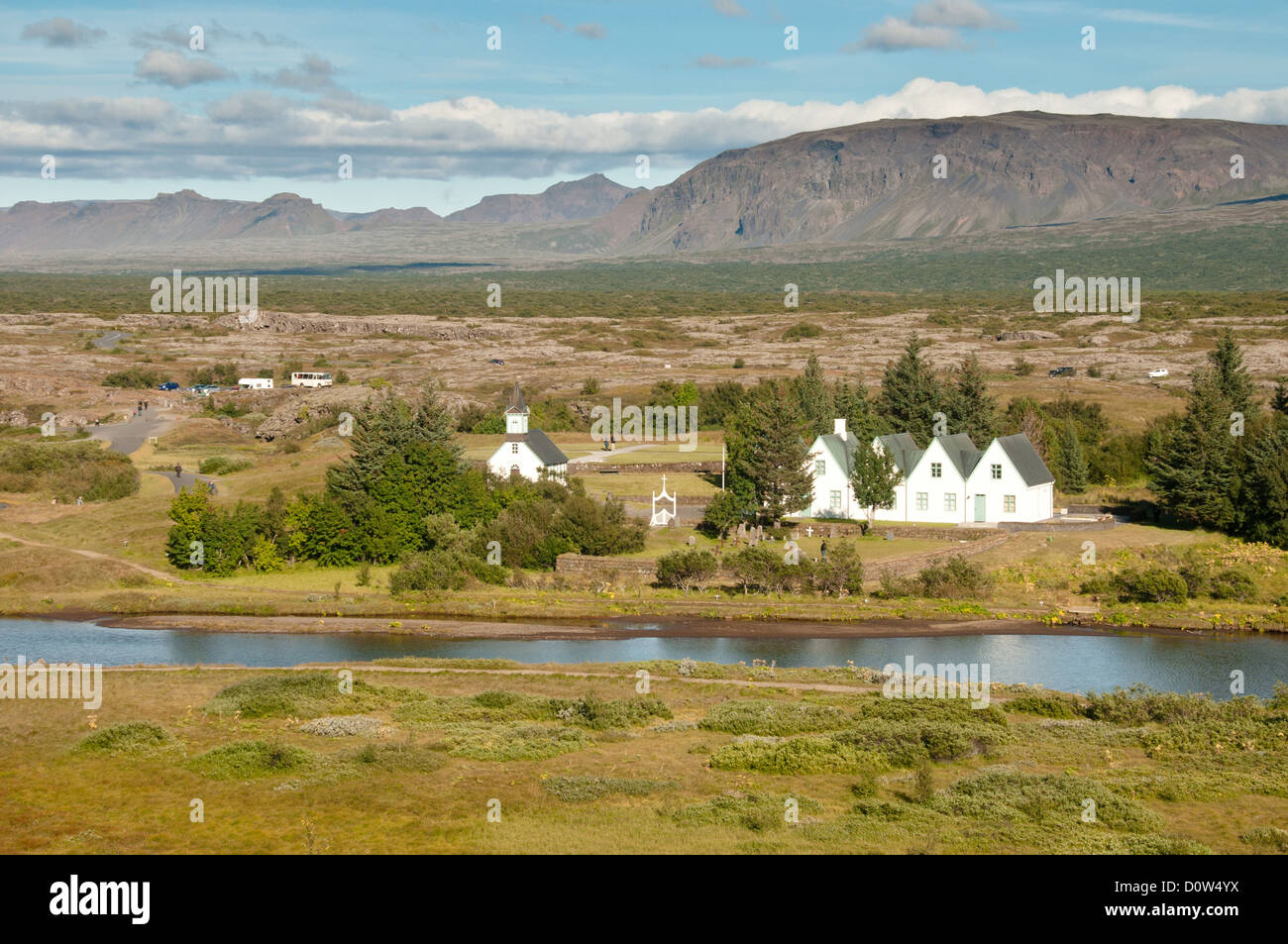 Iceland, Europe, church, cemetery, scenery Stock Photo - Alamy