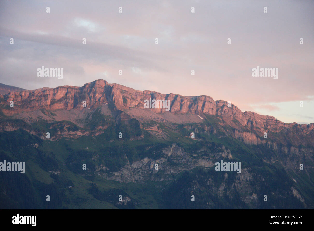 Switzerland, Europe, canton, Bern, Bernese Oberland, moon, mountains ...