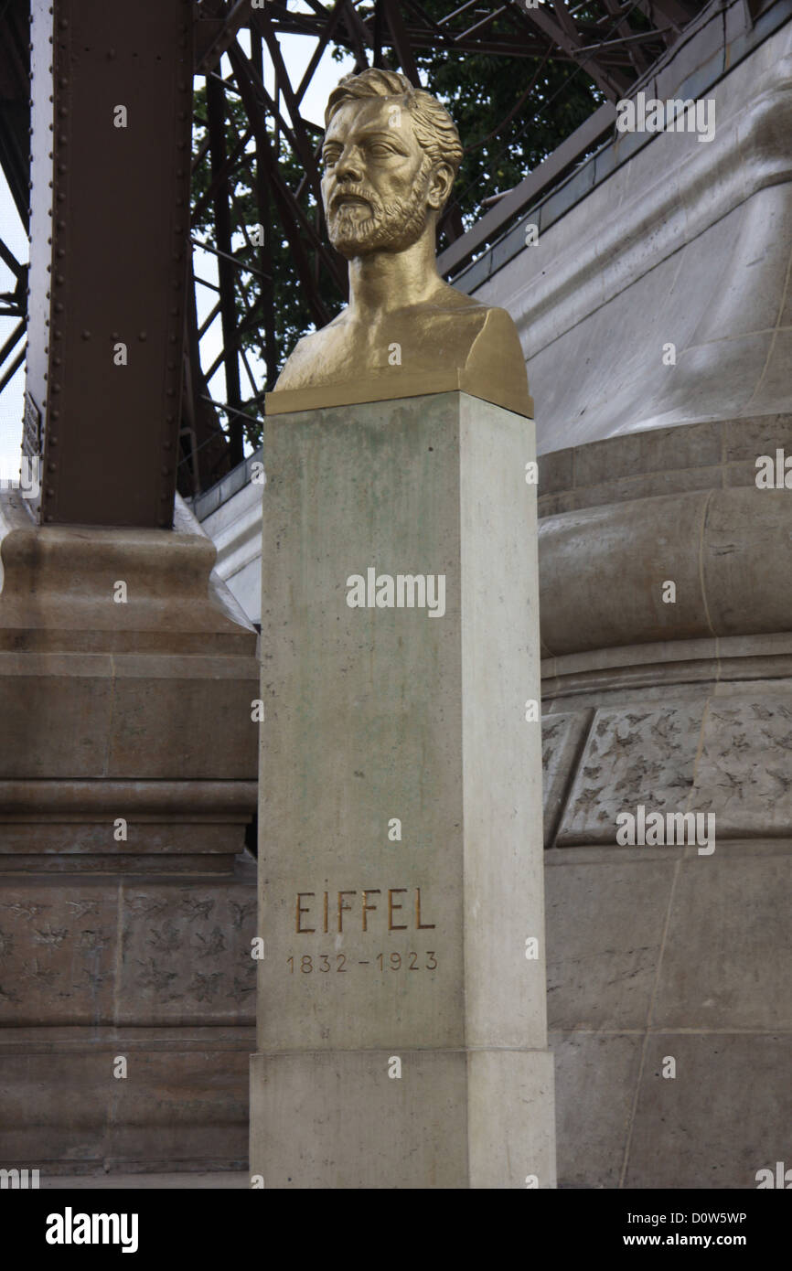 Paris, Europe, France, Eiffel Tower, statue, Gustave, Eiffel Stock ...