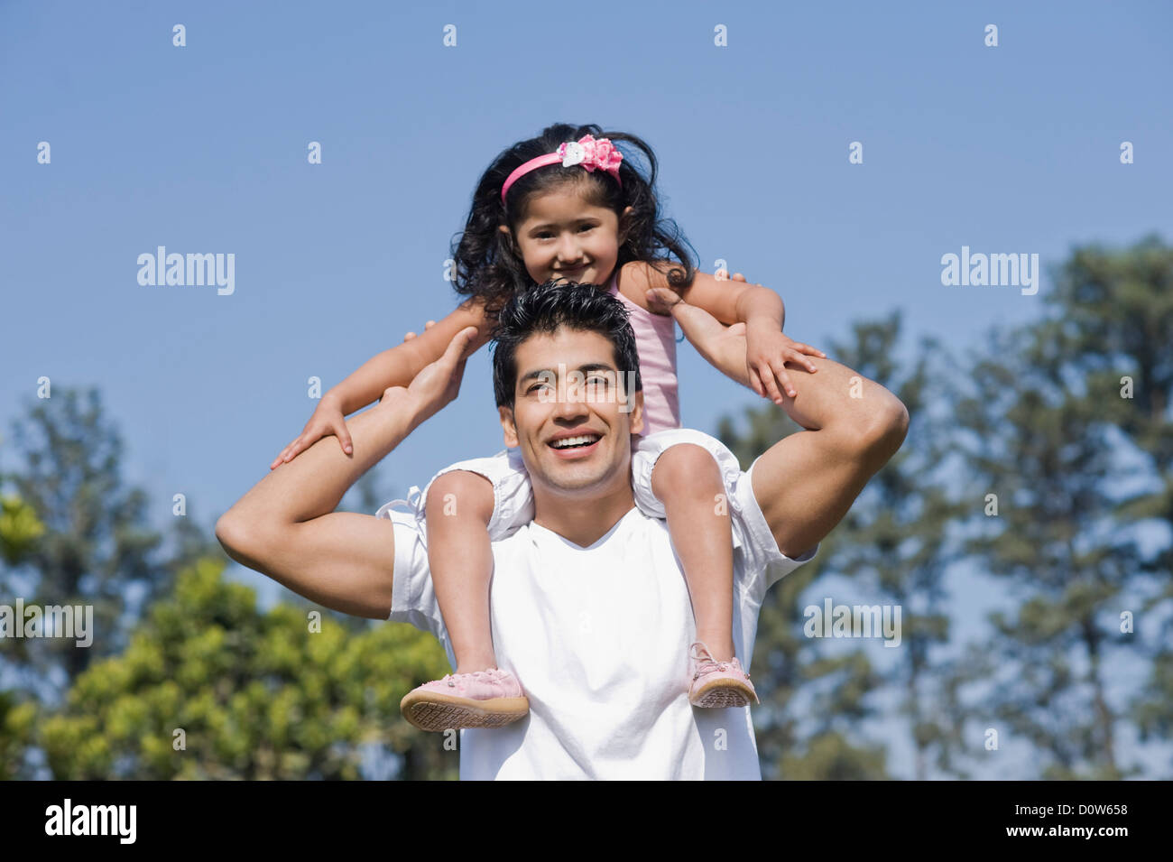 Father carrying kids on black hi-res stock photography and images - Alamy