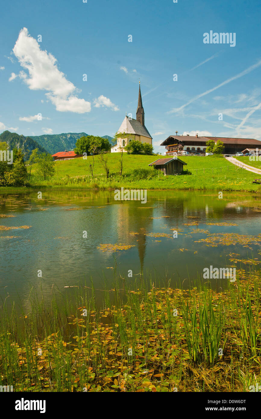 Bavaria Europe Upper Bavaria Chiemgau Inzell Einsiedl Einsiedel lake ...