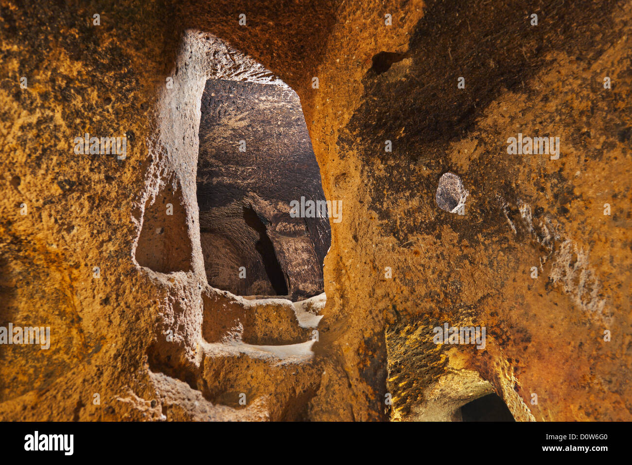 Derinkuyu cave city in Cappadocia Turkey Stock Photo - Alamy
