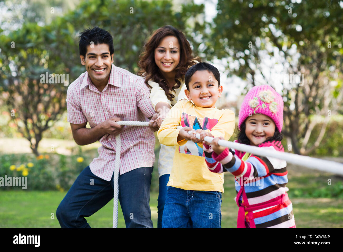 Indian Children Playing In Garden
