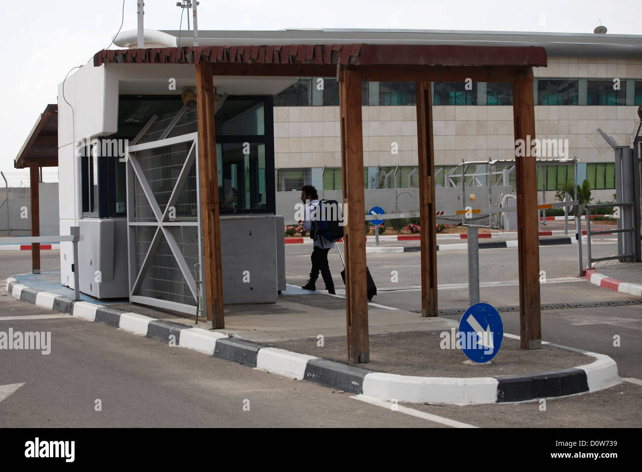 A man on his way to Gaza enters the Erez border crossing also Beit ...