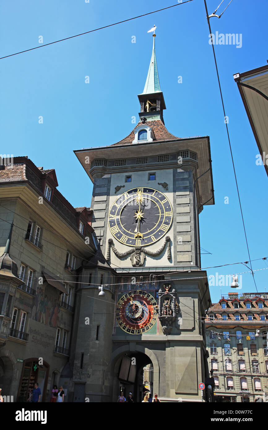 Switzerland, Canton Berne, Bern, Kramgasse, Prison Tower Stock Photo ...