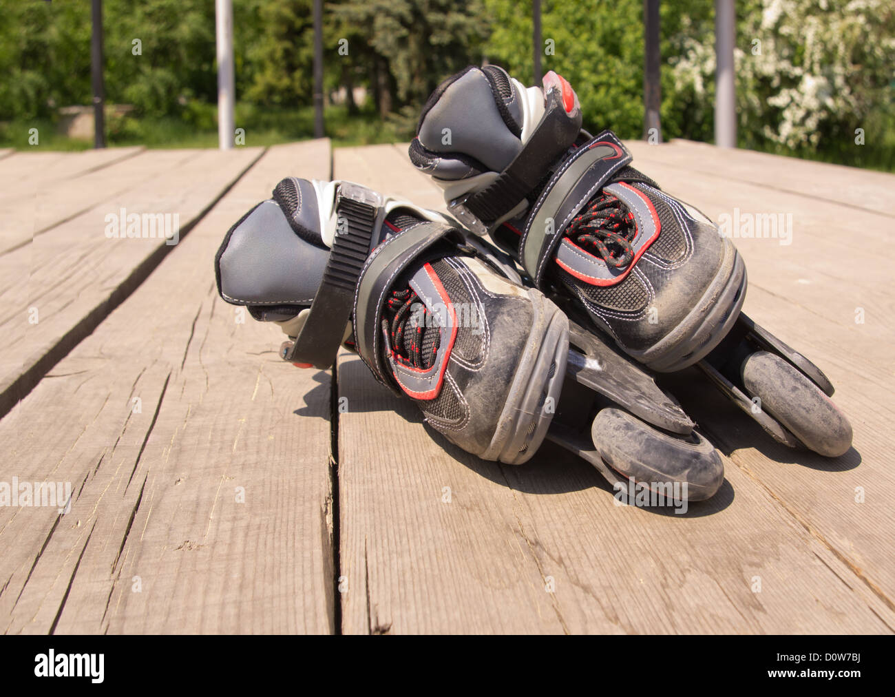 Kid`s inline rollerblade Stock Photo - Alamy